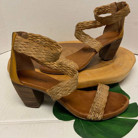 Sundance | Shoes | Sundance Made In Italy Braided Leather Heeled ...